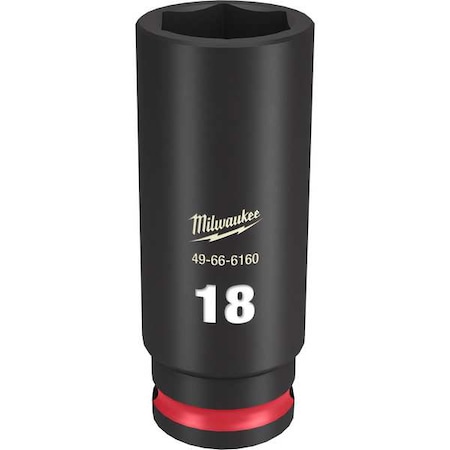 MILWAUKEE 3/8" Deep Impact Socket : Deep, Black Phosphate - 49-66-6160