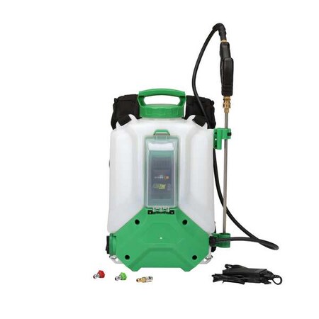 Flowzone 4 gal Backpack Sprayer, Plastic, 5 ft L Hose, Cone/Fan/Jet ...