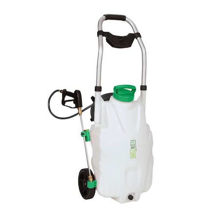 Flowzone 9 gal Backpack Sprayer, Poly, 20 ft L Hose, Adjustable Cone ...
