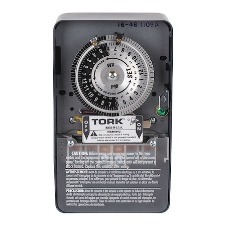 Nsi Tork Time Switch, 24 Hour, 120-277V 1109A-PC | Zoro