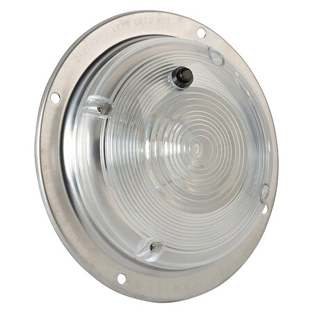 Grote Dome Lamp, Round, Clear, Bulb Replaceable 61821 | Zoro