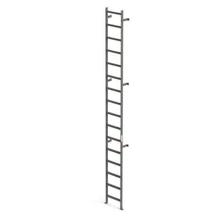 Ega Vertical Ladder, 16 Rungs, 16 ft. Overall Height, 16"W Steps MVMS16 ...