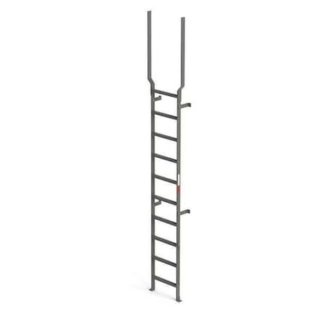 Ega Vertical Ladder, 10 Rungs, With Handrail Extensions, 13'3" Overall ...