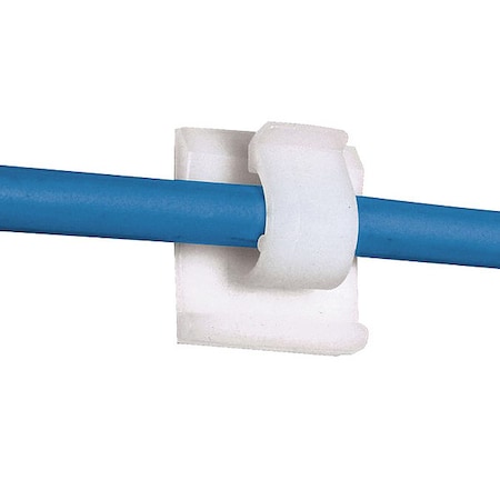 Panduit Cable Clip, Nylon 6/6, 0.62 in Bundle Dia., Natural, 1.24 in L ...