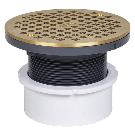 Oatey Adj PVC Hub Fit 4", w/Brass Strn 72129 | Zoro