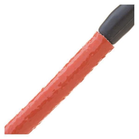 Techflex Braided Cable Sleeve, 5/16 in Inside Dia., Fiberglass, Red ...