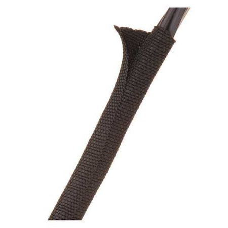 Techflex Braided Cable Wrap, Fiberglass, Black F6W0.31BK10 | Zoro