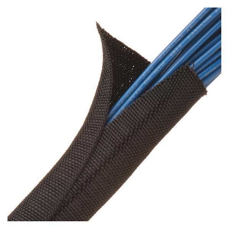 TECHFLEX INC F6 Woven Wrap, 3/4", Black, 10' L (F6W0.75BK10) | Zoro
