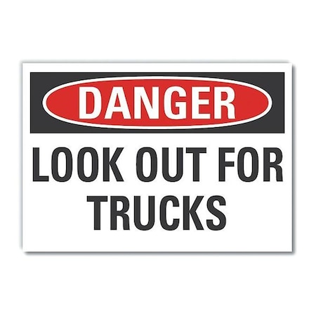 Lyle Traffic Safety Danger Reflective Label, 5 in H, 7 in W, Reflective ...