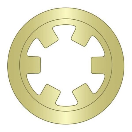 Rotor Clip External Push-On Retaining Ring, Steel Zinc Yellow Finish, 7 ...