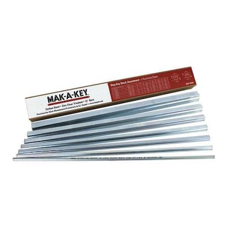 Huyett Step Key Assortment, Zinc, 7 Pieces DISP-SK007 | Zoro