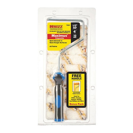 Whizz Professional Roller Cvr, Mini, Frame, 4x1/2", PK10, 10 PK 25001F ...