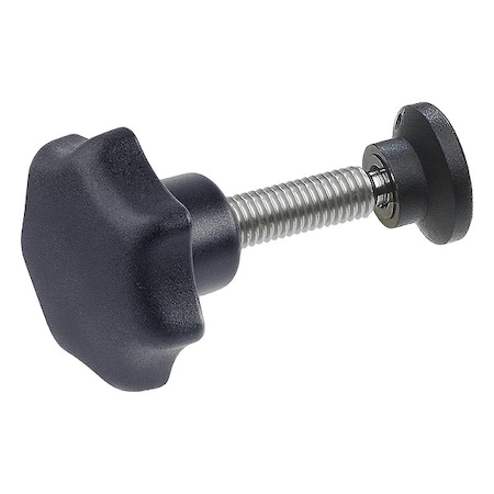 J.W. Winco Plastic Hand Knob with SS Stud 6336.12-40-M8-50-18 | Zoro