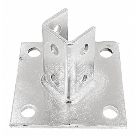 Vast Post Base Angled, 6 Hole, HotDip Galv, PK5 V645G-5 | Zoro