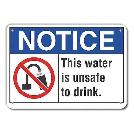 Lyle Notice, This Water Is Unsafe To Drink, 14 in W x 10 in H ...