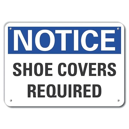 Lyle Shoe Covers Required Notce, Alumnm, 10"x7" LCU5-0111-NA_10X7 | Zoro
