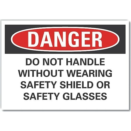 Lyle Decal, Danger Do Not Handle, 7 x 5", Sign Legend Text Color: Black ...