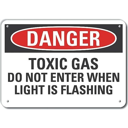 Lyle Danger, Toxic Gas Do Not Enter When Light Is Flashing, 7 in x 10 ...