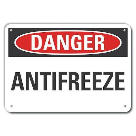Lyle Aluminum Antifreeze Danger Sign, 7 in Height, 10 in Width ...