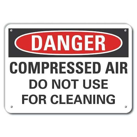 Lyle Reflective Compressed Air Danger Sign, 10 in H, 14 in W ...