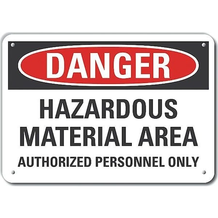 Lyle Reflective Hazardous Materials Danger Sign, 10 in H, 14 in W ...