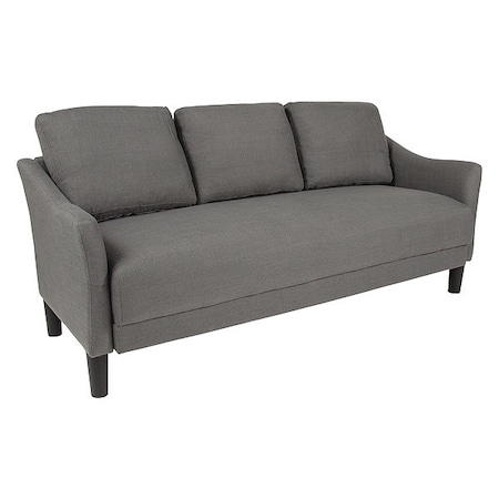 Flash Furniture Contemporary Upholstered Sofa, Gray Back, 73 in W 29-1/ ...
