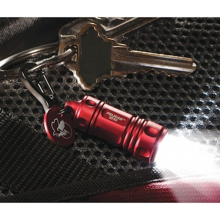Pelican Red Keychain Flashlight, Alkaline LR41, 16lm 1810 | Zoro