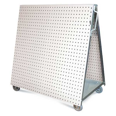 Triton Products Tool Cart W/ Tray and White LocBoards, Aluminum Frame ...