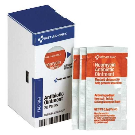 First Aid Only First Aid Kit Refill, Antibiotic Ointment, 20 Per Box ...