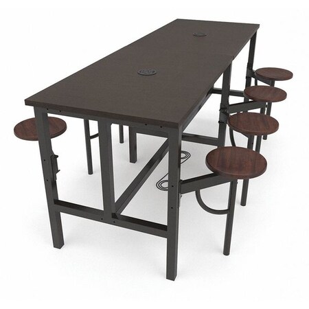 Ofm Standing Height Table, 31-1/4" D, 38" H, White, Laminate 9008-WLT ...