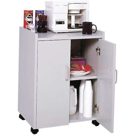 Safco Refreshment Cart, Mobile, Grey 8953GR | Zoro