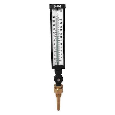 Winters Thermometer 9" Alum Vari, 0-120F/C TIM102A | Zoro