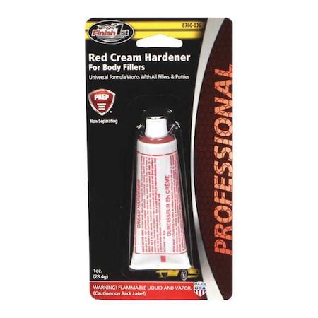 Finish 1St 1 oz. Red Cream Hardener 8760-036 | Zoro