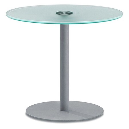 Ofm Glass Table Glass Table, 27-1/2" Diameter D X 29-1/2" H, Frosted ...