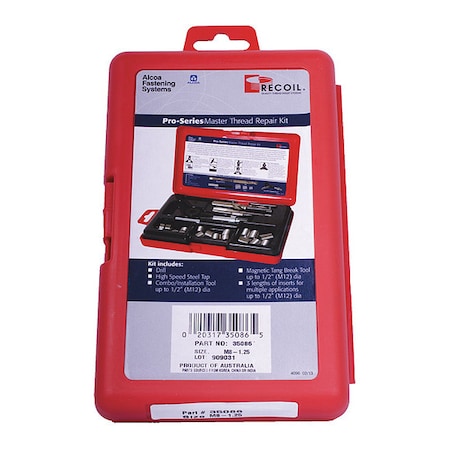Recoil Pro Series Recoil Kit, M5-0.8, 12 pcs. 35056 | Zoro