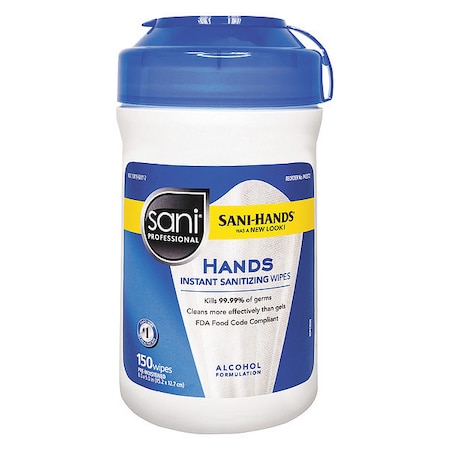 Sani Professional Hands Instant Sanitizing Wipes/ Po, PK12, 12 PK NIC ...