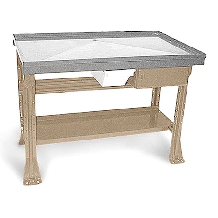 Equipto Tear Down Bench SS top 30"Dx60"Wx34"H, PY 2313DTSS-PY | Zoro