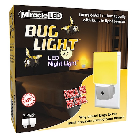 Miracle Led Bug Light Night Light Amber Glow to Protect your Precious ...