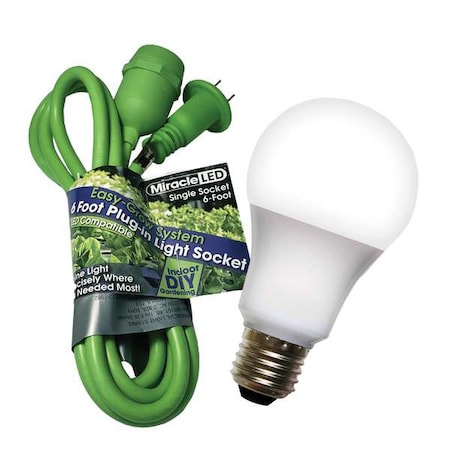 Miracle Led Single Socket Grow Light Cord System & LED Full Spectrum ...