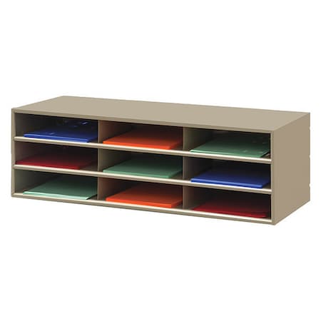 Durham Mfg Opening Horizontal Literature Rack, 9 openings, tan 431-75 ...