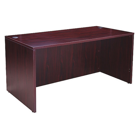 Boss Desk Shell Desk Shell, 60"W x 30"D, Mahogany, 30 in D X 29 1/2 in ...