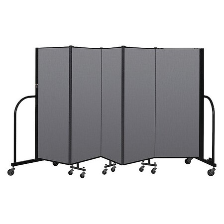 Screenflex Portable Room Divider, 5 Panel, 5 ft. H CFSL505-DG | Zoro
