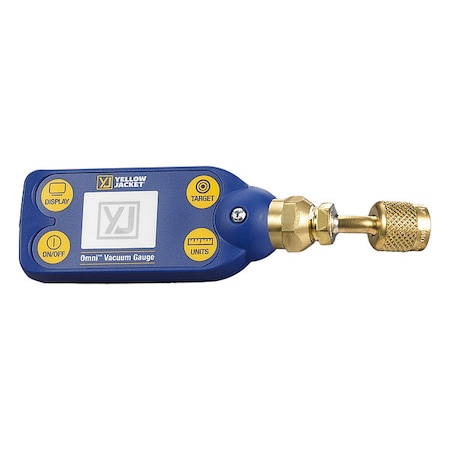 Yellow Jacket Vacuum Gauge, LCD, Brass, Audio/Visual 69021 | Zoro