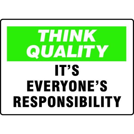 Accuform Motivational Safety Sign, 7" H, 10" W, Plastic, Rectangle ...