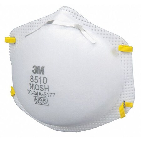 3M Disposable Respirator, N95, PK10 8510 | Zoro