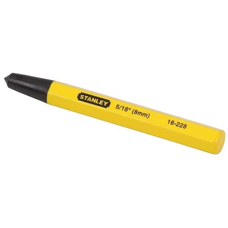 Stanley Center Punch, 5/16 x 4-1/2 In, Yellow 16-228 | Zoro