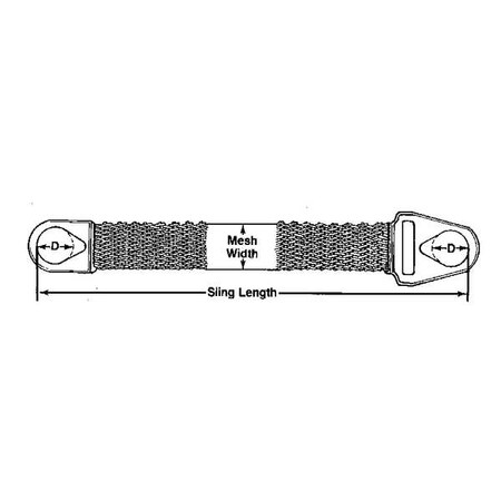 Lift-All Sling, Wire Mesh, L6Ft, Dia 3In, VLL4800Lb 4T110X6 | Zoro
