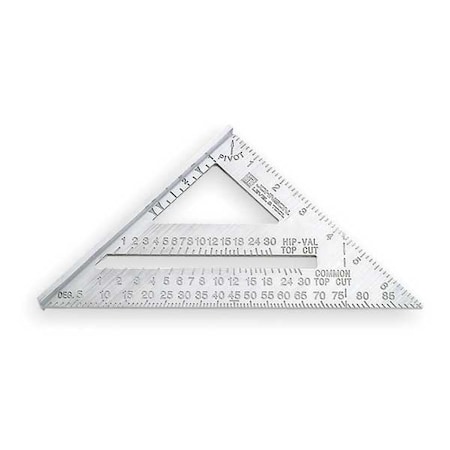 Johnson Level & Tool Rafter Angle Square, 7 In, Aluminum RAS-1B | Zoro