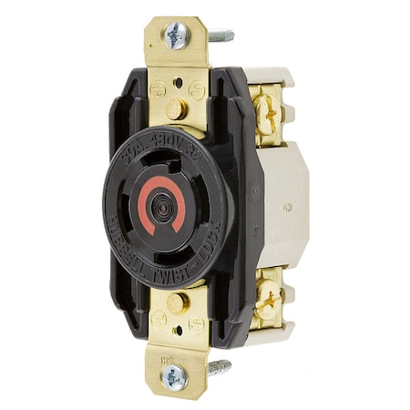 Hubbell Wiring Device-Kellems Locking Receptacle, L16-30R, 30 A, 480V ...