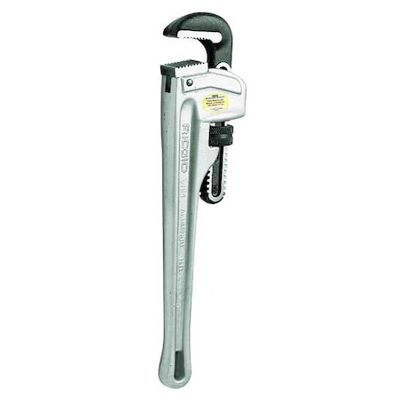 Ridgid 10" Aluminum Straight Pipe Wrench, Serrated, Tether Capable, 1-1 ...